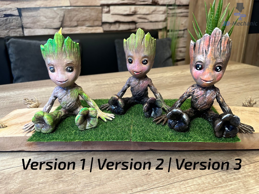 Sitting Baby Groot Flower Pot 3D Printed 3D Printed Sitting Baby Groot ...