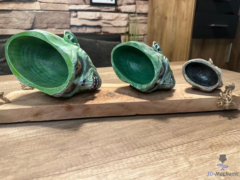 Zombie Head Shell 3D Printed 3D Printed Zombie Head Bowl - Etsy