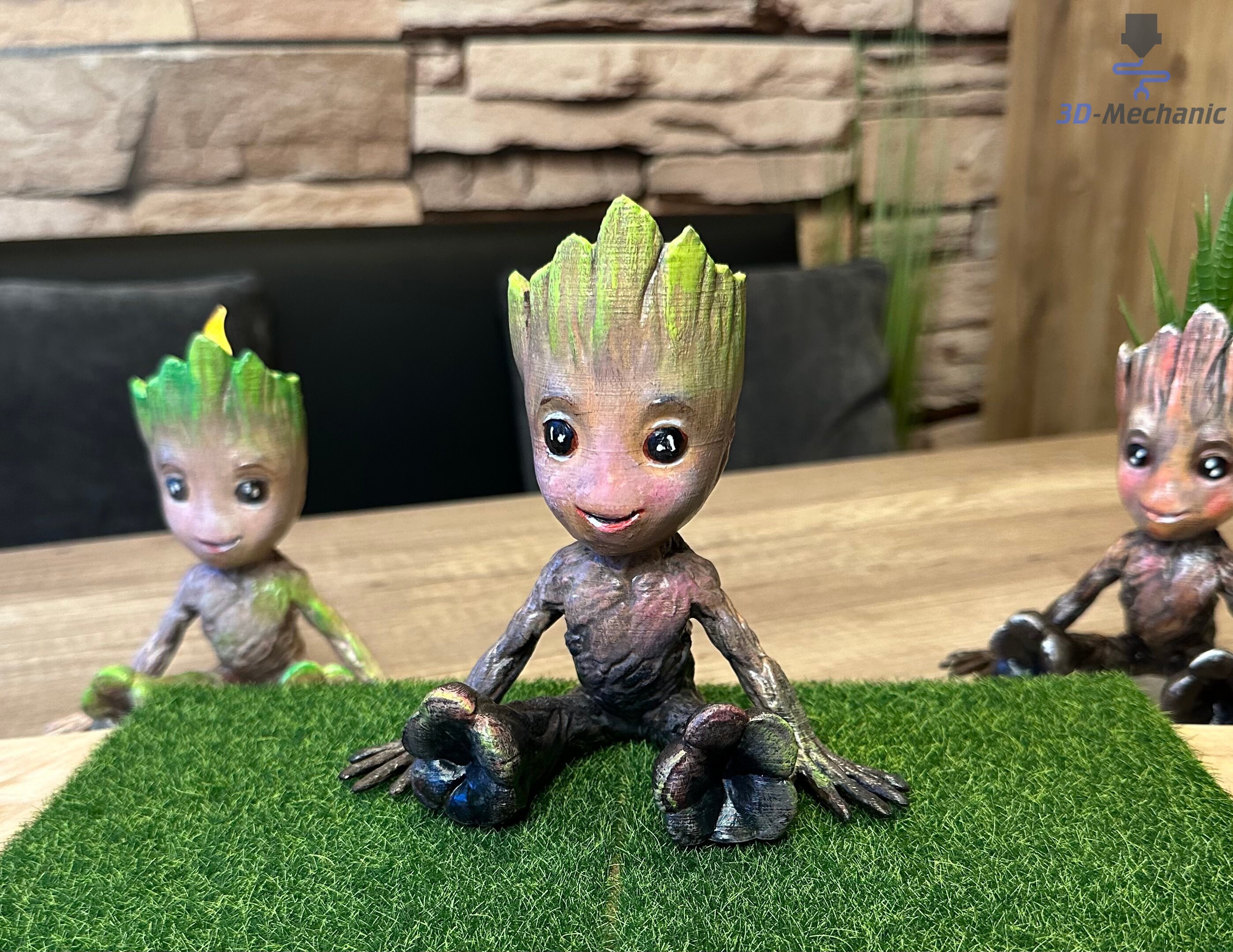 Sitting Baby Groot Flower Pot 3D Printed | 3D Printed Sitting Baby ...