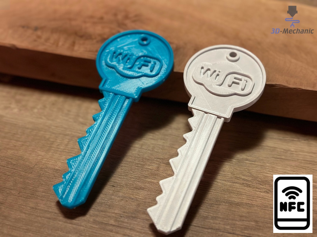 Wifi Key With NFC Tag Ios & Android 3D Printed Working Wifi Key With ...