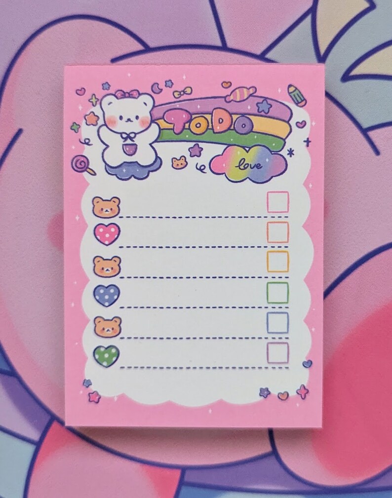 Kawaii Bear Memo Notes - Etsy