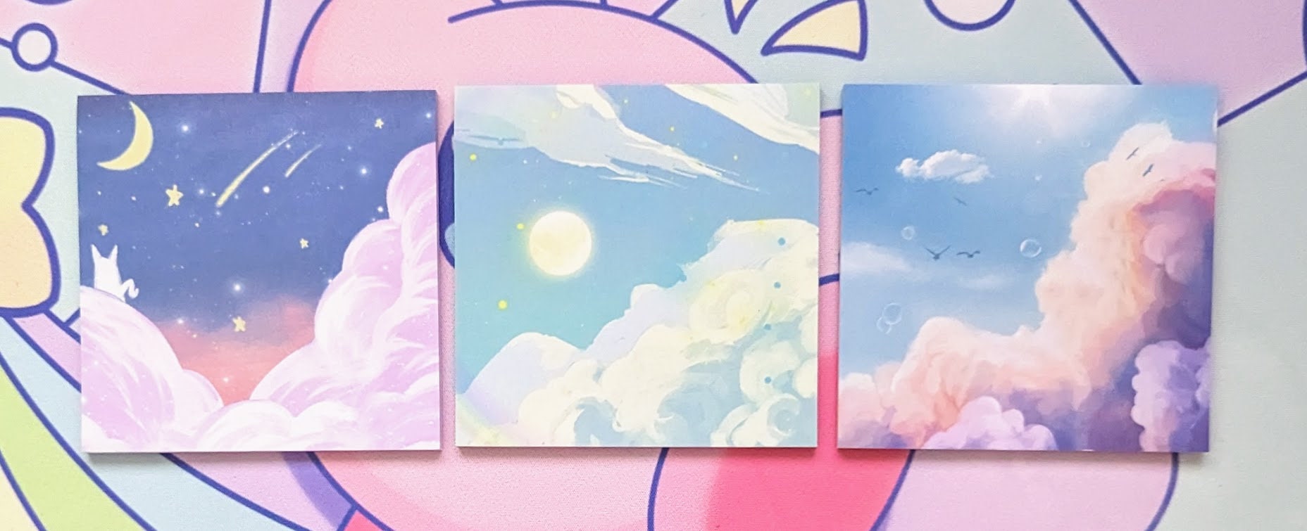 Kawaii Sky Sticky Notes 3 Pack - Etsy