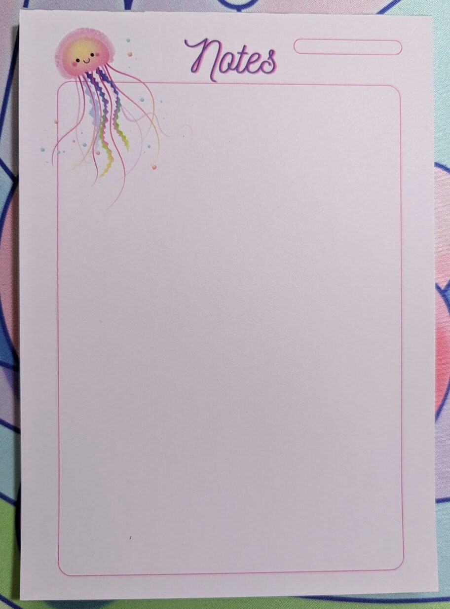 Under the Sea Pink Notepad & Under the Sea Journal Pad - Etsy