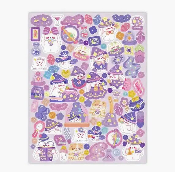 Kawaii Deco Stickers Starlight Glitter Notes - Etsy