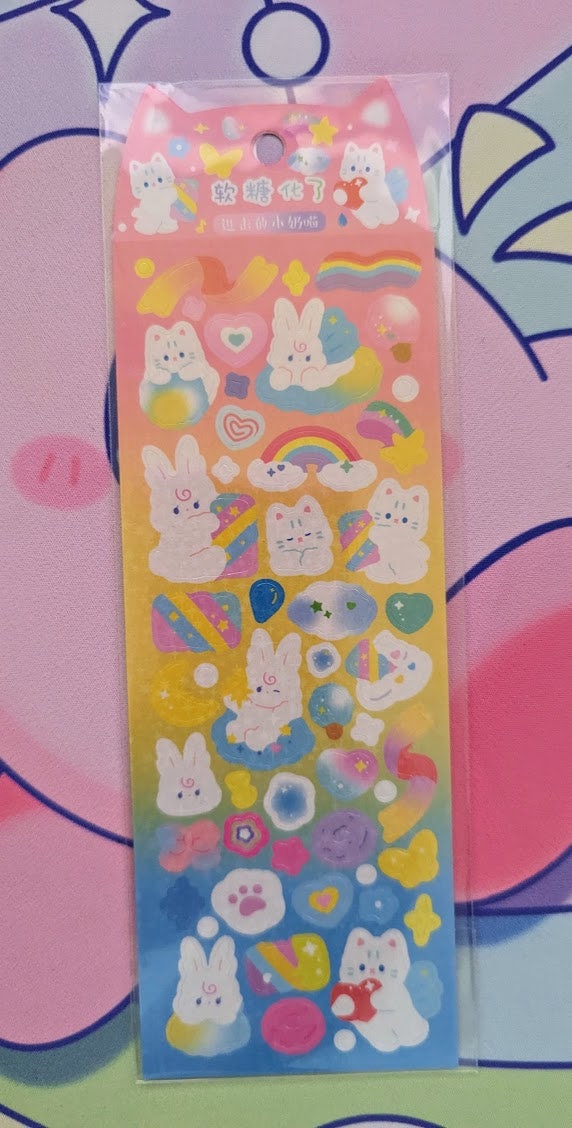Kawaii Holographic Sticker Sheet - Etsy