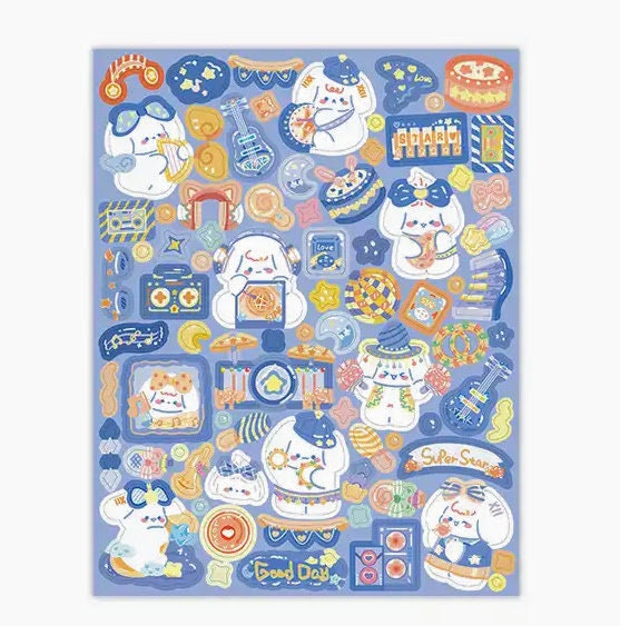 Kawaii Deco Stickers - Starlight Glitter Notes - Etsy