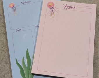 Under the Sea Pink Notepad & Under the Sea Journal Pad - Etsy