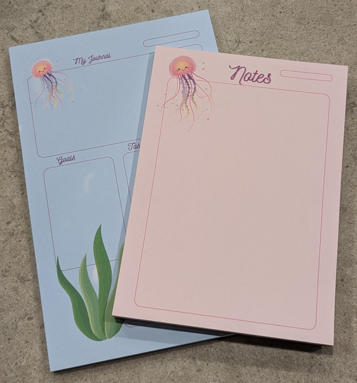 Under the Sea Pink Notepad & Under the Sea Journal Pad - Etsy
