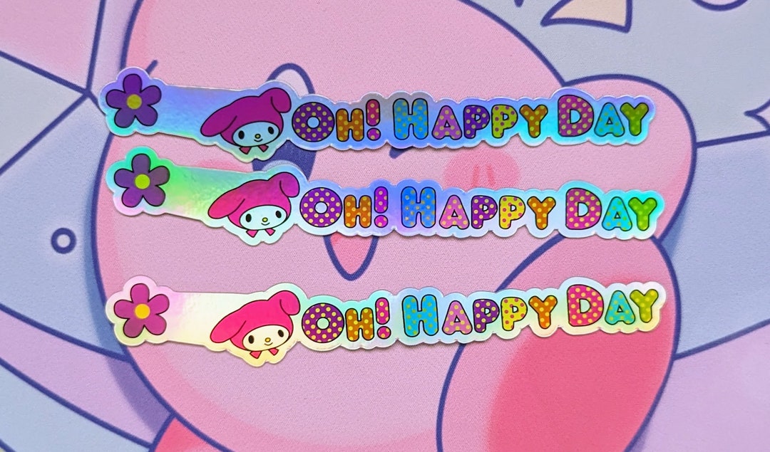 Oh Happy Day Holographic Sticker - Etsy