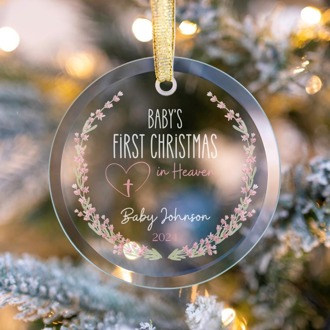 Baby's First Christmas in Heaven, Catholic Miscarriage Ornament, Lost ...