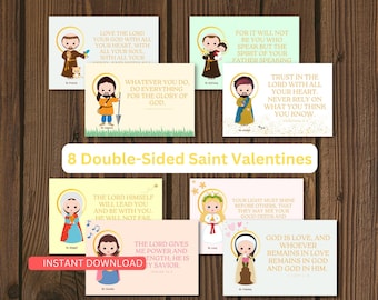 Printable Catholic Valentine's Day Card / Saint Cards / - Etsy