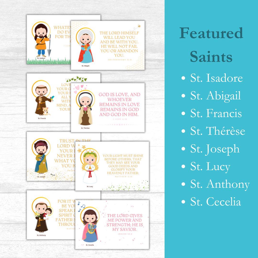 Digital Catholic Saint Valentines St. Valentines Day Cards Printable ...