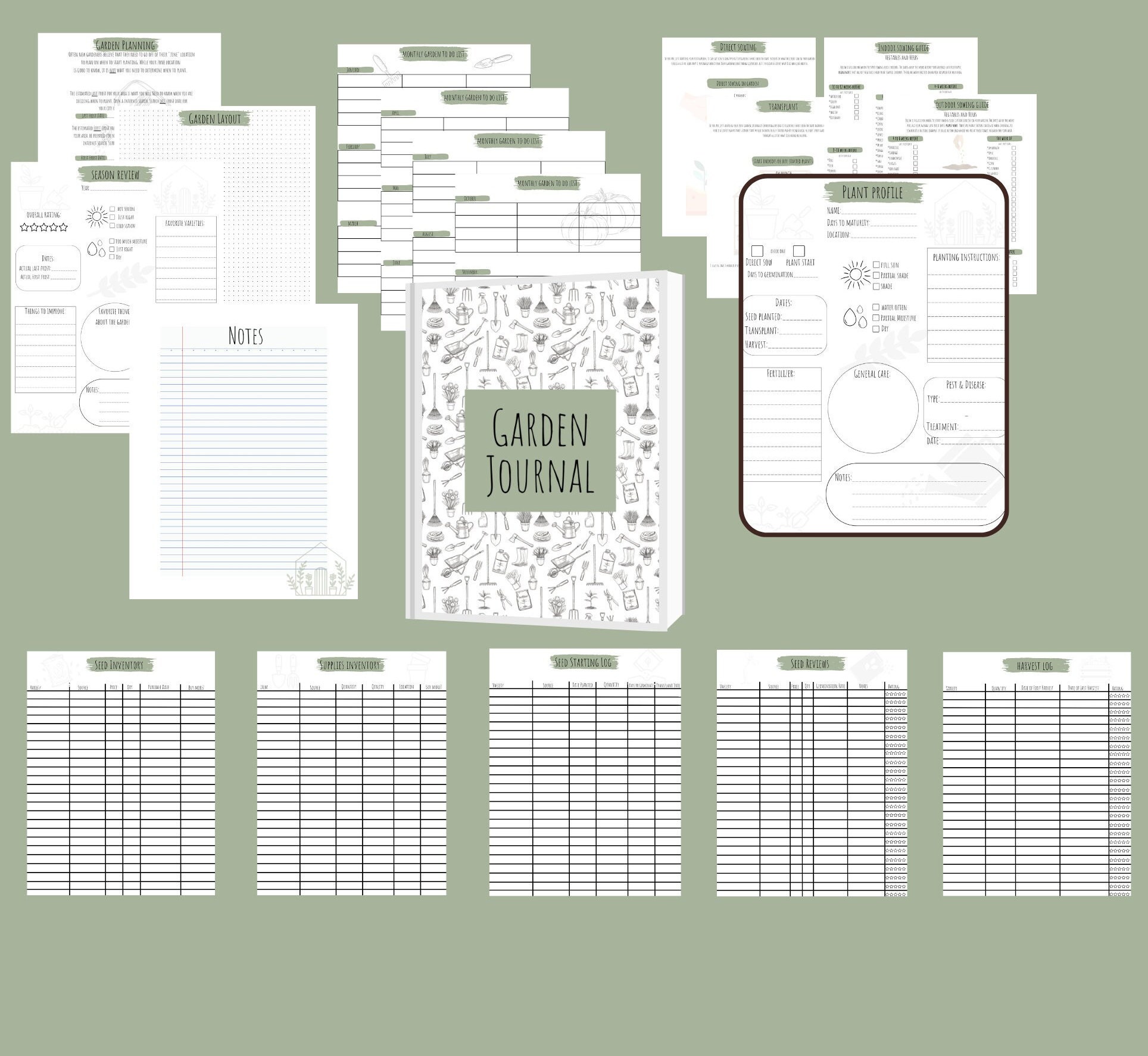 Printable Garden Planner | Garden Journal Planner | Garden Tracker ...