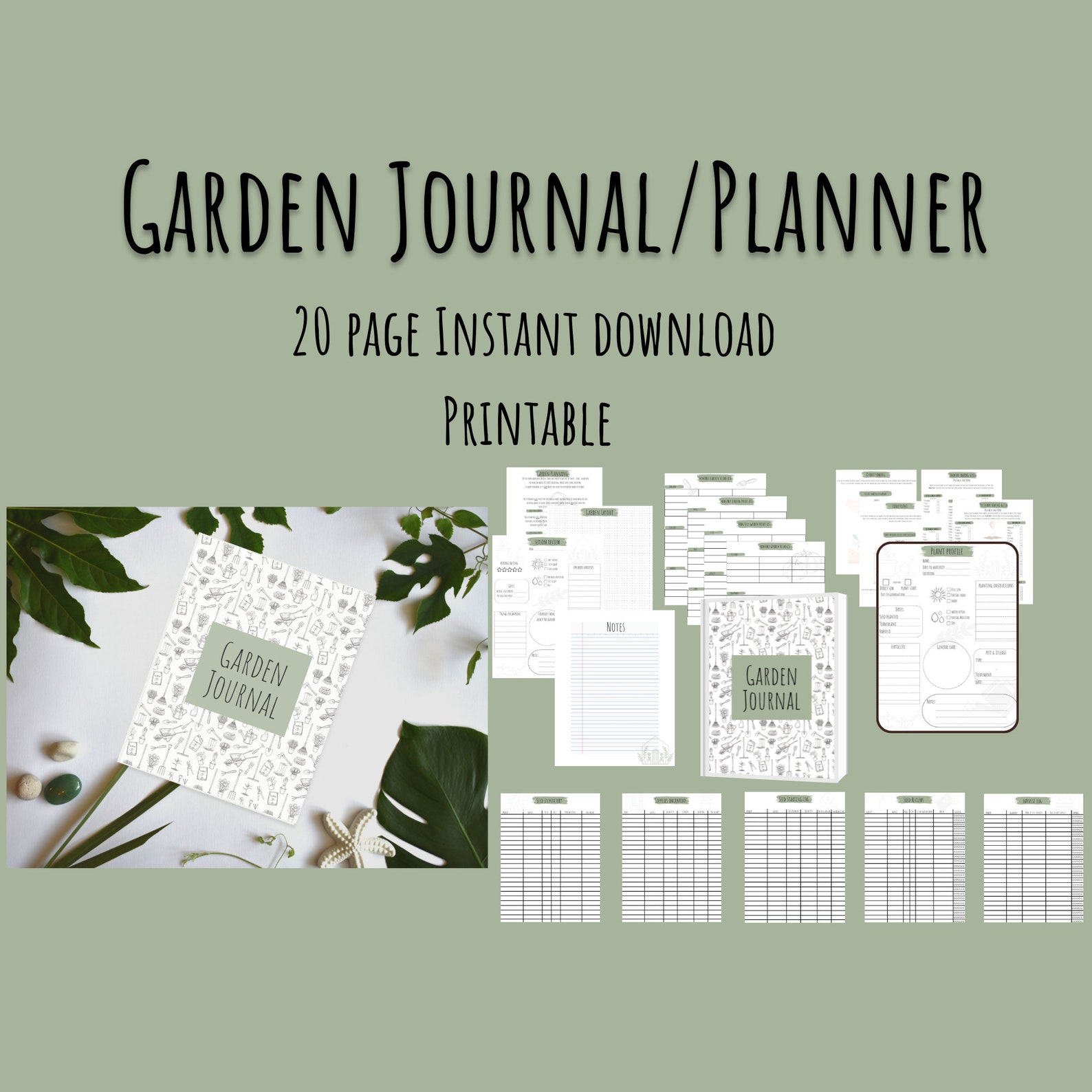Printable Garden Planner | Garden Journal Planner | Garden Tracker ...