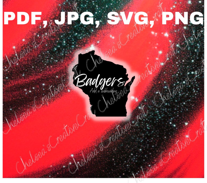 Wisconsin Badger Digital Download Design - Etsy