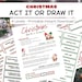 Christmas Act It or Draw It Game, Printable Instant Digital Download ...