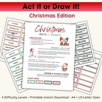 Christmas Act It, Draw It - the Hilarious Family Party Game of Acting ...