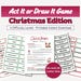Christmas Act It or Draw It Game, Printable Instant Digital Download ...