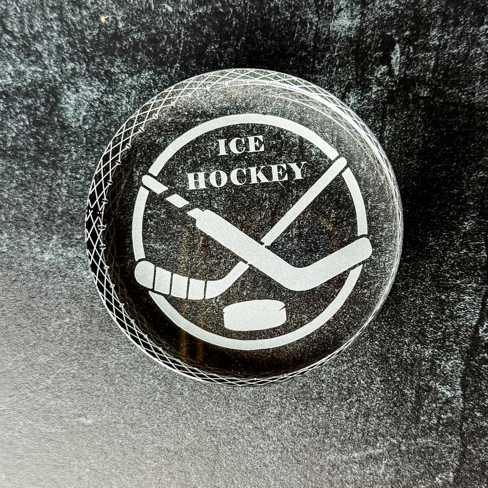 Custom Hockey Puck Award, Personalized Glass Hockey Puck, Groomsman ...