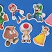 Super Mario Characters Stickers | Mario Character Sticker Bundle - Etsy