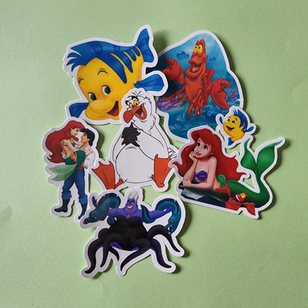 Little Mermaid Stickers / Eric Ariel Sticker / Scuttle Sticker - Etsy