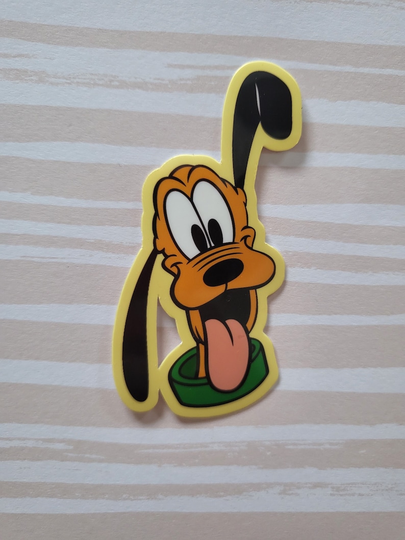 Pluto Face Sticker | Pluto Dog Sticker | Pluto Mickey Sticker - Etsy