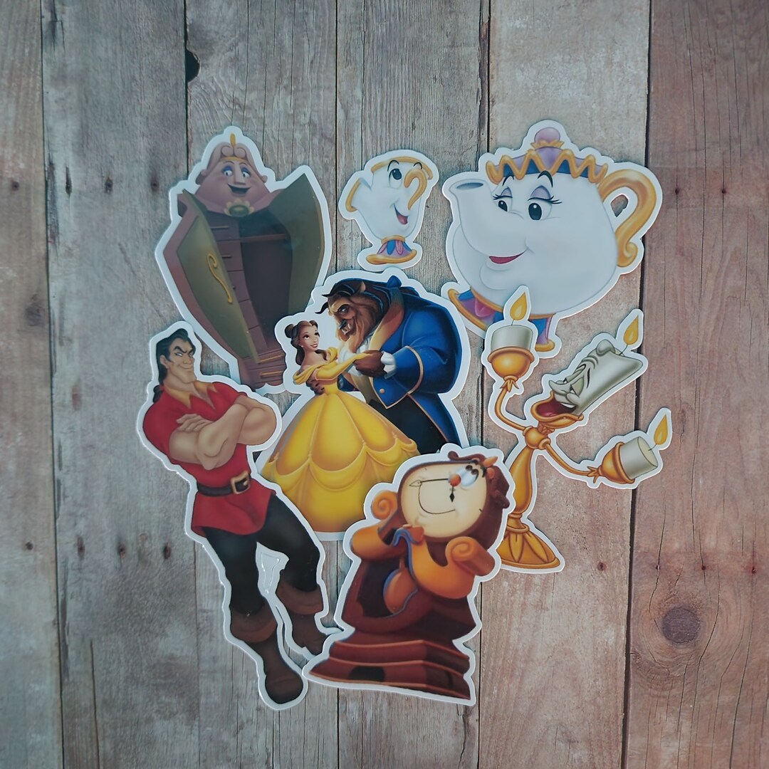Beauty and the Beast Stickers / Lumiere Sticker / Cogsworth Sticker ...