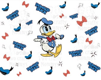 Donald Duck, Tumbler Wrap PNG, Mickey and Friends Inspired Tumblers ...