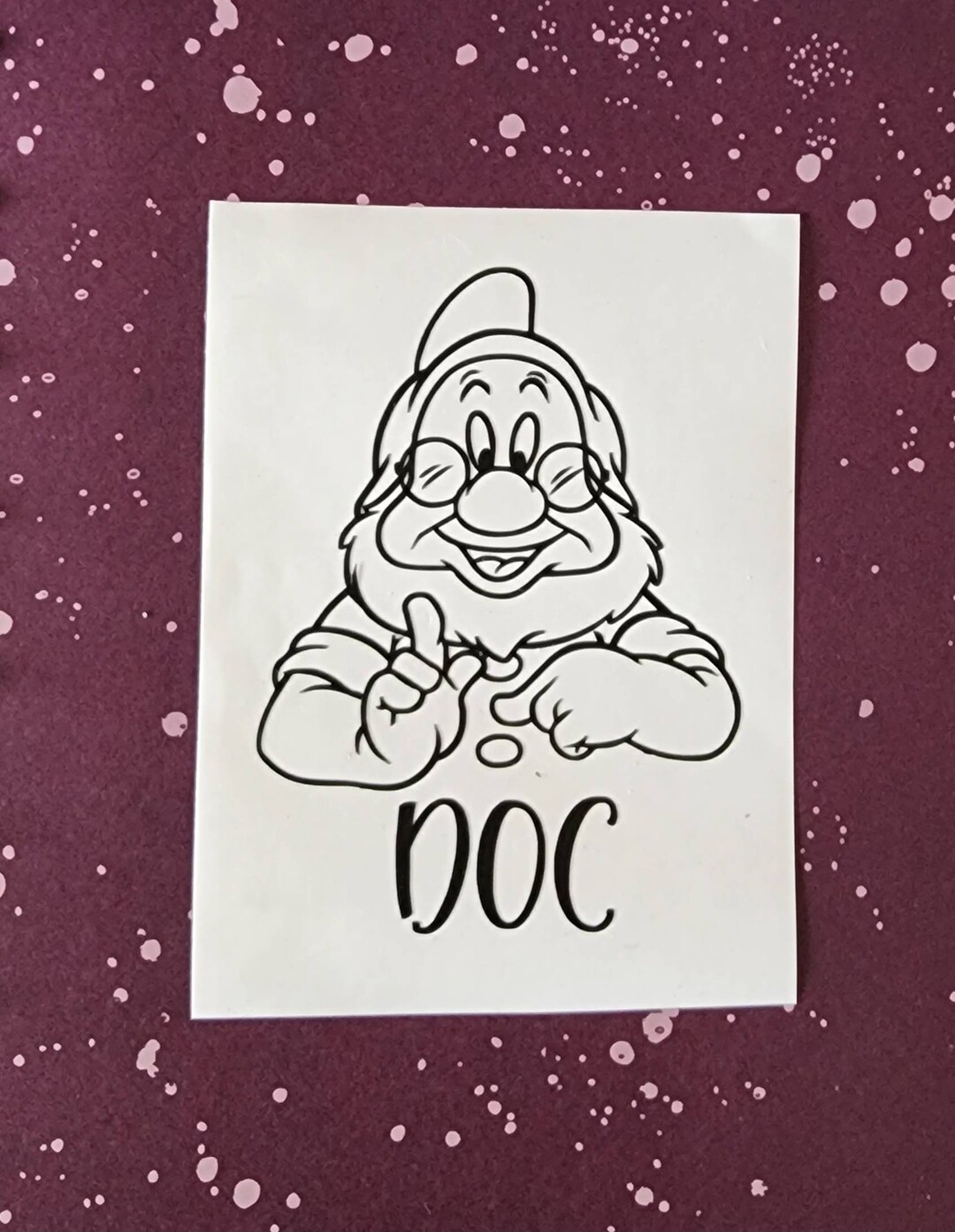Doc Decal / Seven Dwarfs Decal / Snow White Decal - Etsy