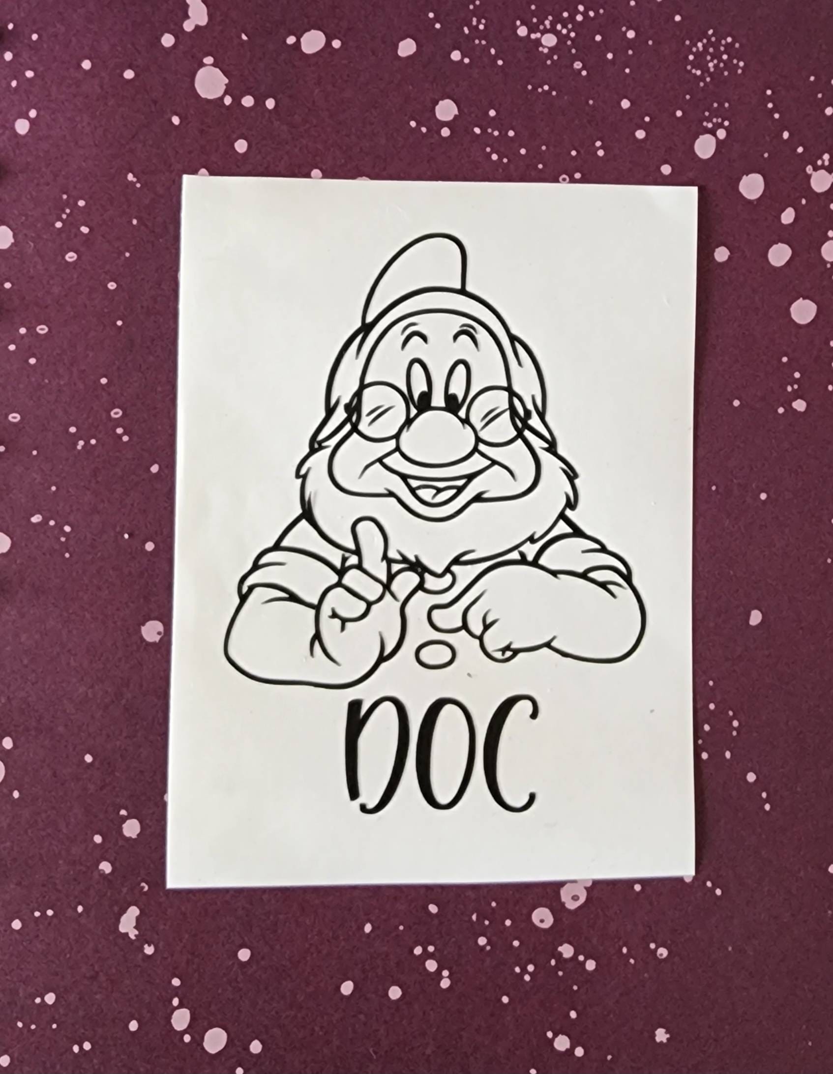 Doc Decal / Seven Dwarfs Decal / Snow White Decal - Etsy