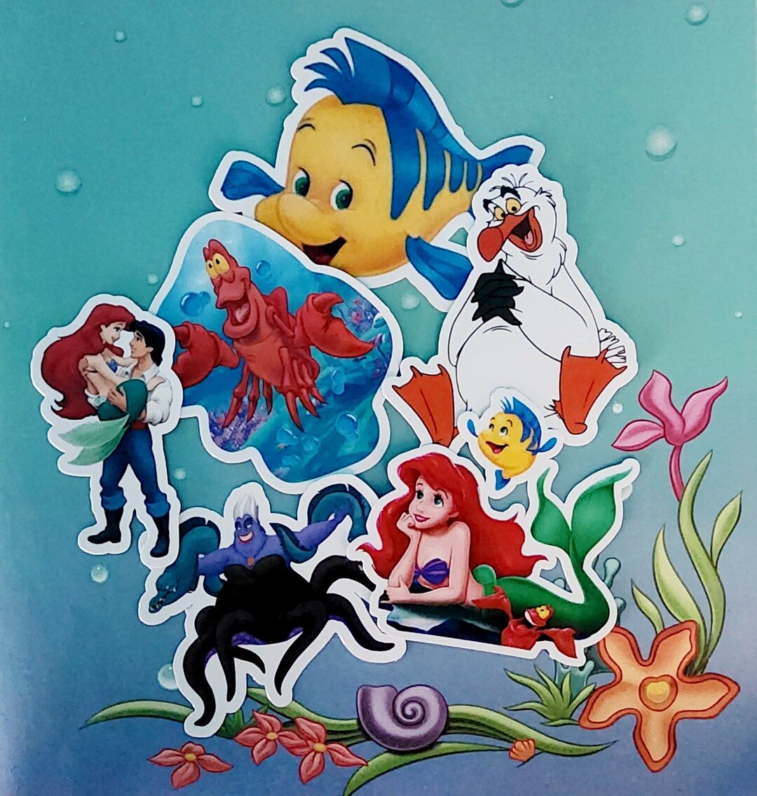 Little Mermaid Stickers / Eric Ariel Sticker / Scuttle Sticker ...