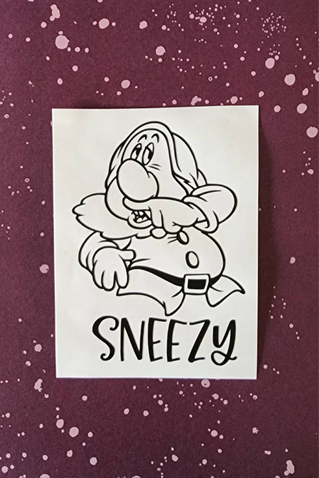 Sneezy Dwarf Decal / Seven Dwarfs Decal / Snow White Decal - Etsy