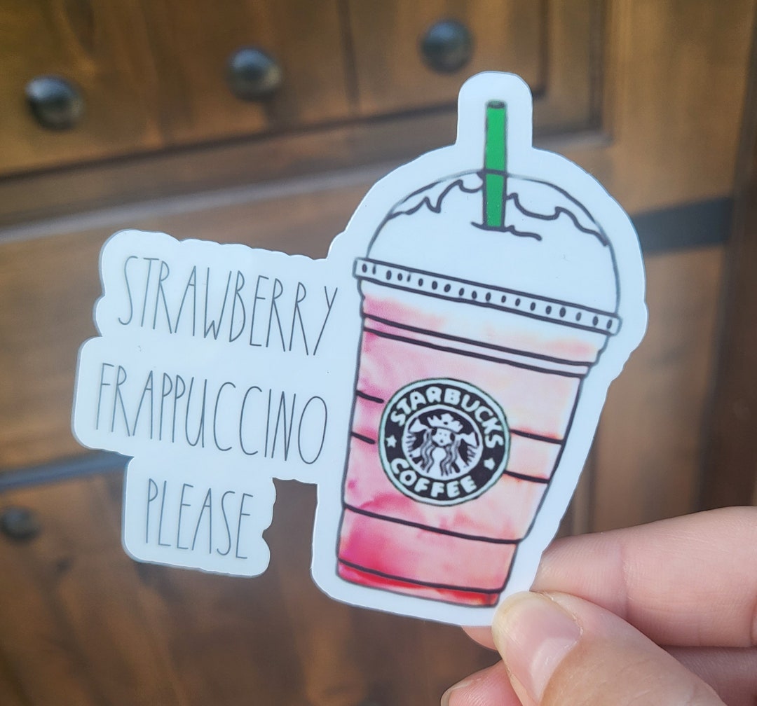 Starbucks Sticker | Strawberry Frappuccino Sticker | Coffee Sticker ...