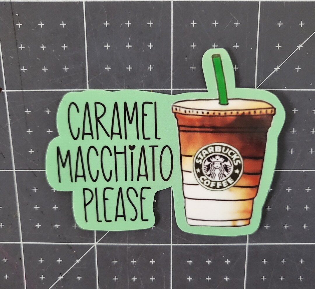 Starbucks Sticker | Caramel Macchiato Sticker | Coffee Sticker ...