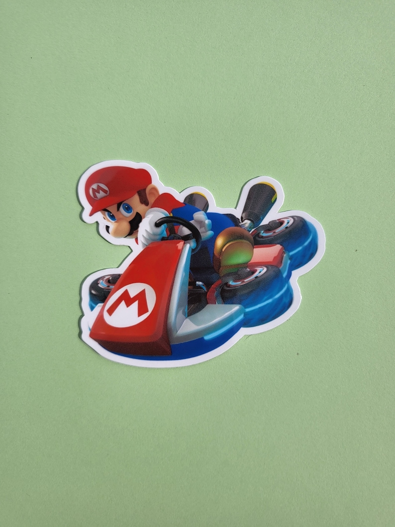Mario Kart Stickers Super Mario Stickers Video Game Stickers - Etsy