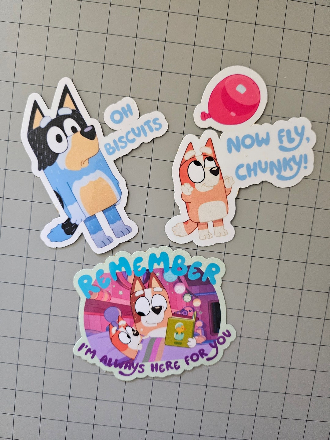 Bluey Stickers Bluey With Quotes Stickers Bingo Sticker Chilli Sticker ...