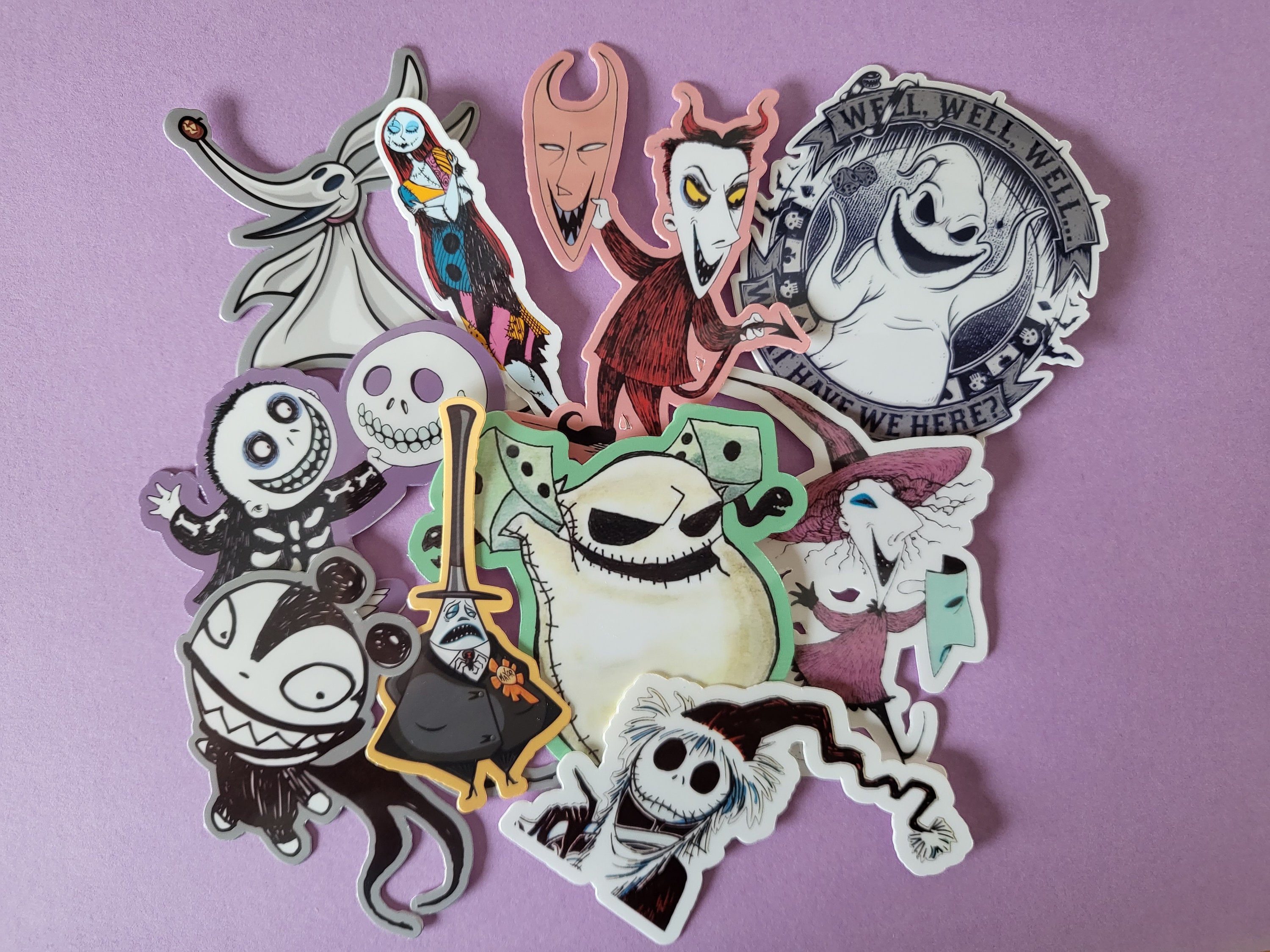 Nightmare Before Christmas Stickers Jack and Sally Stickers Oogie ...
