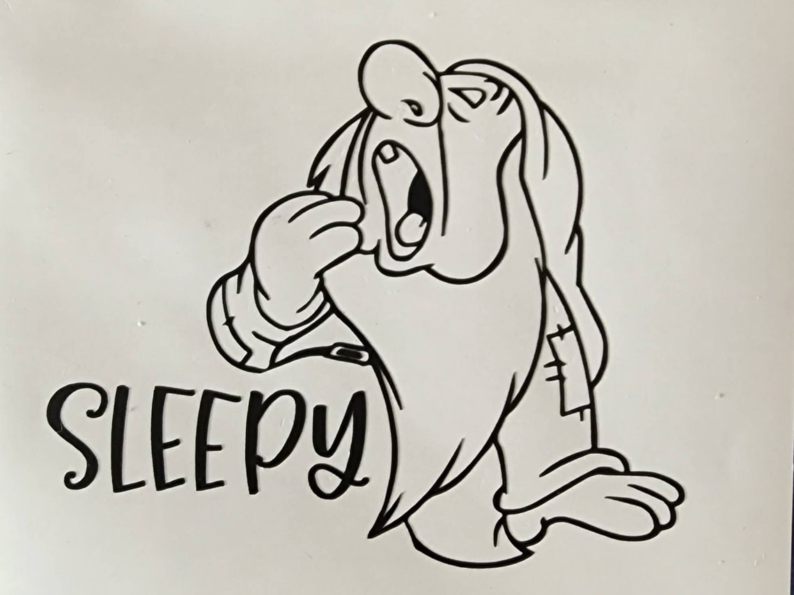 Sleepy Dwarf Decal / Seven Dwarfs Decal / Snow White Decal - Etsy
