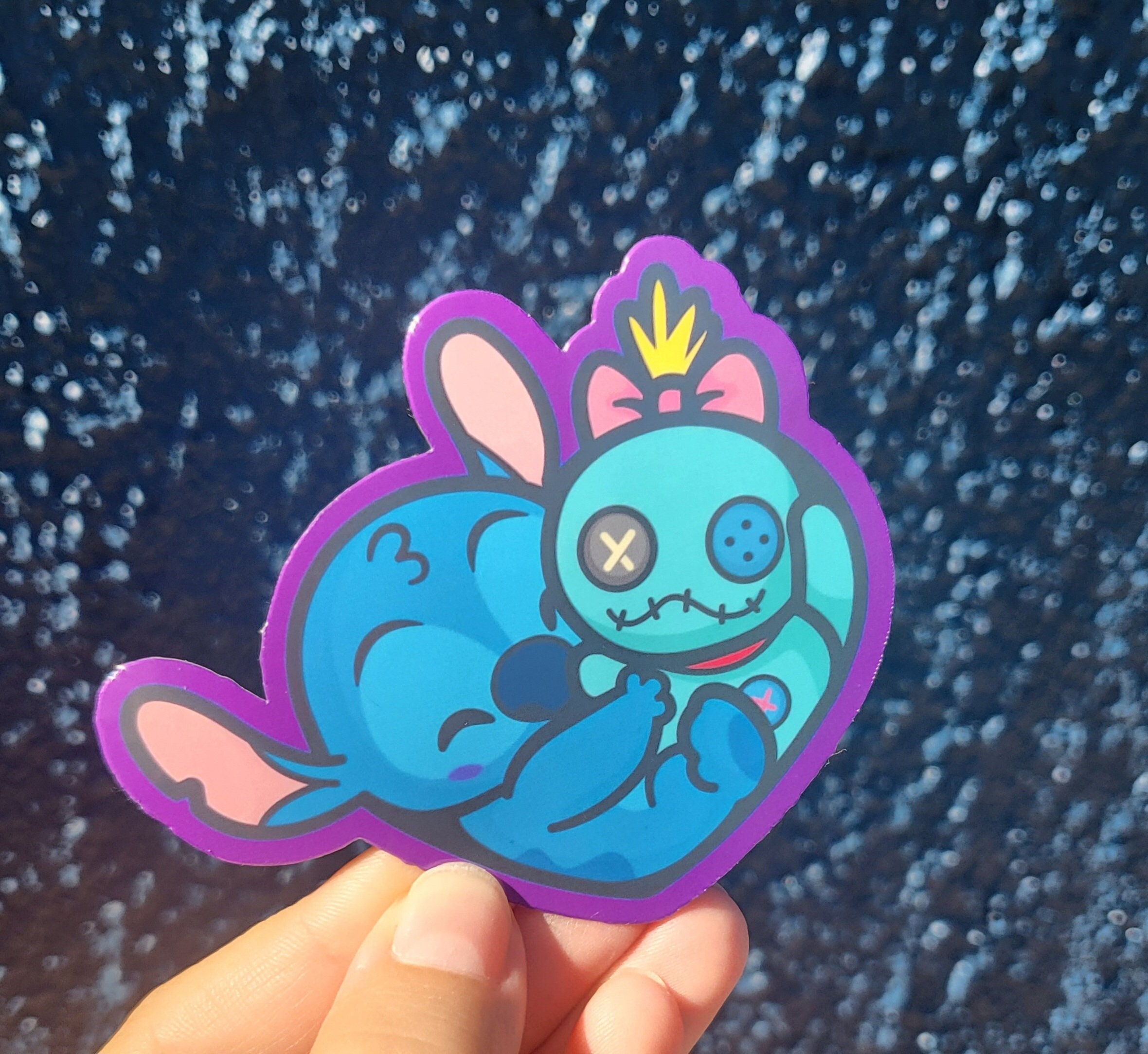 Stitch Holding Scrump Sticker Stitch Sticker Scrump - Etsy