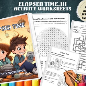 Elapsed Time Activity Worksheets III, Digital Download Activity ...