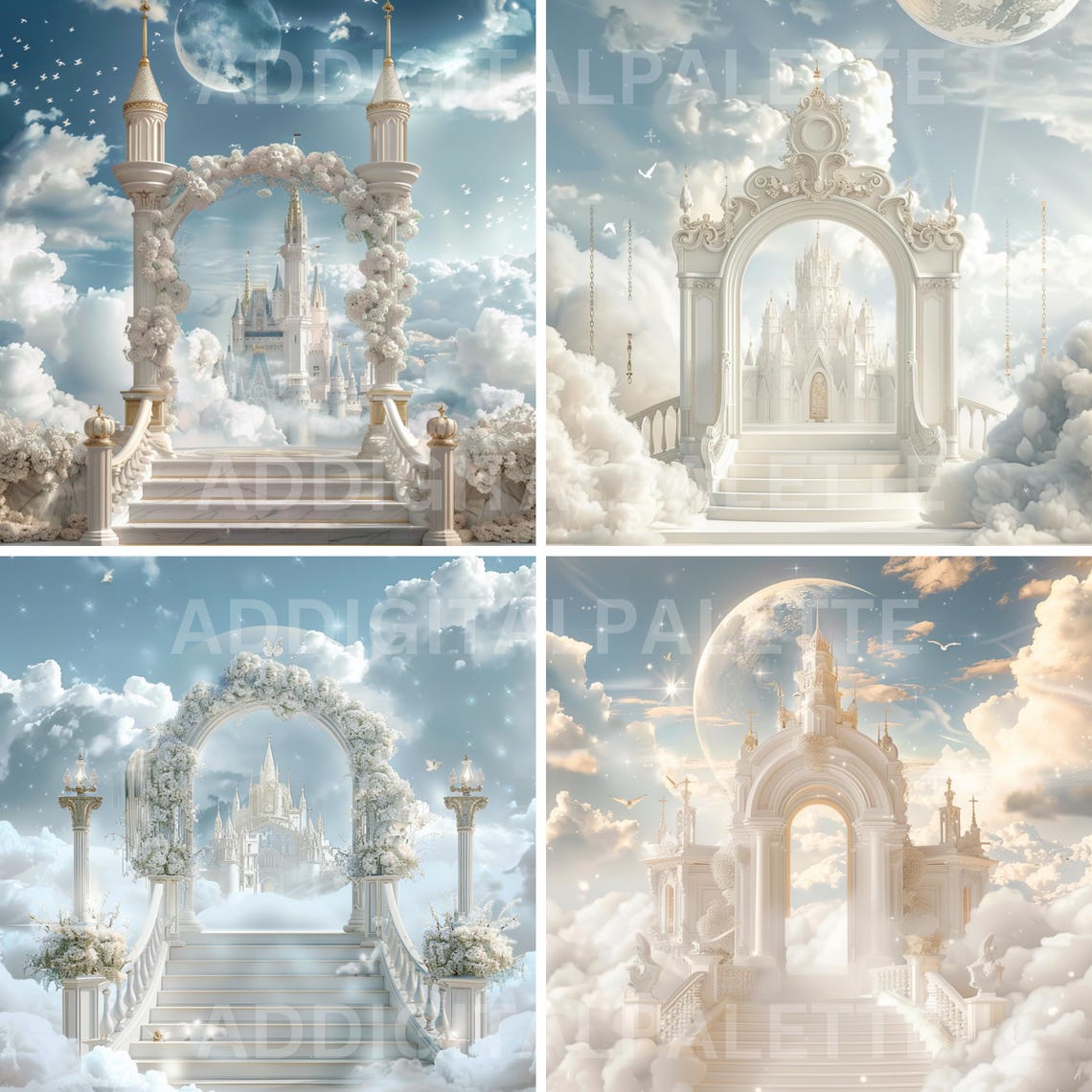 Heavenly Castle PNG Background, Castle Background, Memorial PNG ...