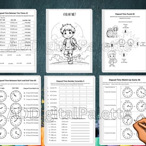 Elapsed Time Activity Worksheets III, Digital Download Activity ...