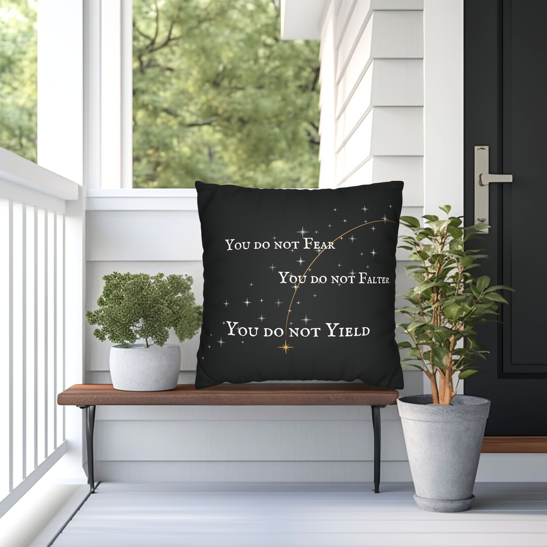 You Do Not Fear You Do Not Falter You Do Not Yield Black Faux Suede ...