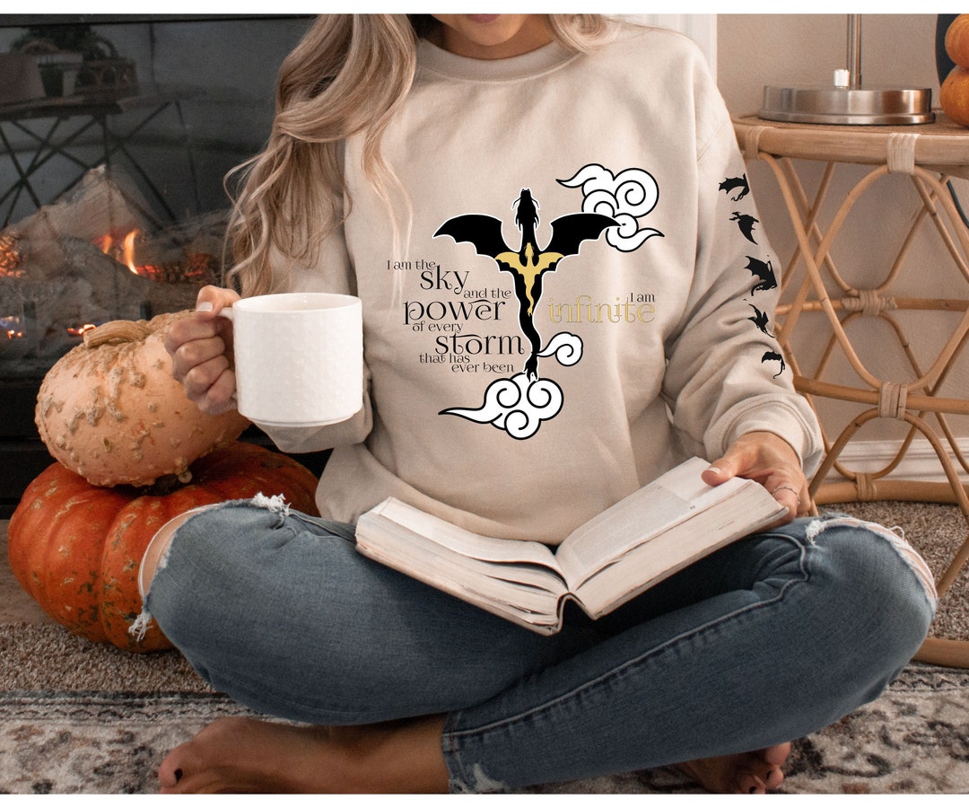 Violet's Signet Power Fourth Wing War Cry Sweatshirt With Left Sleeve ...