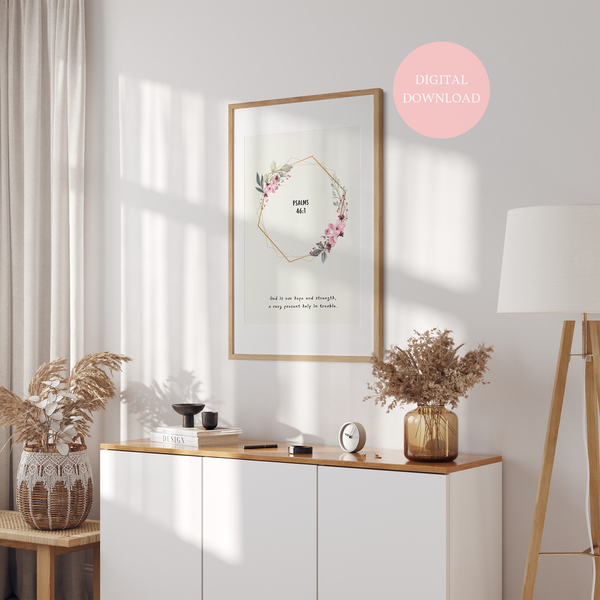 God is Our Hope Digital Wall Art Printable Inspirational Quote Digital ...