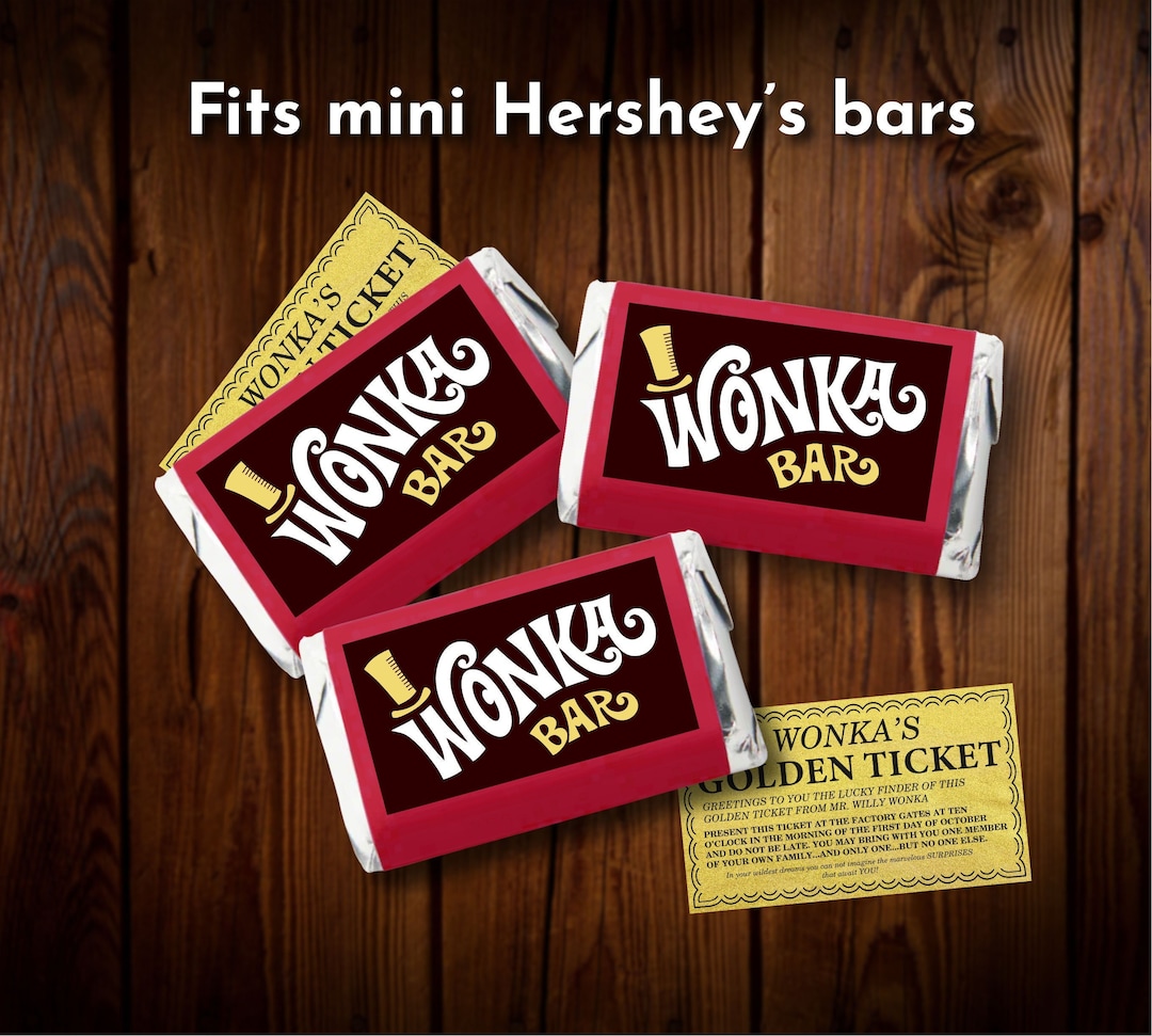 Editable Mini Chocolate Bar Wrapper & Golden Ticket - Printable ...