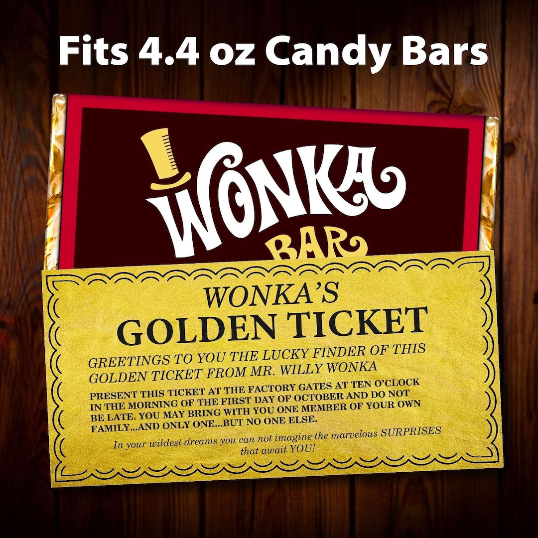 Editable Golden Ticket - Printable Template - Willy Wonka Party ...