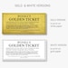 Editable Golden Ticket - Printable Template - Willy Wonka Party ...