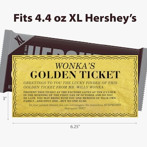 Editable Golden Ticket - Printable Template - Willy Wonka Party ...