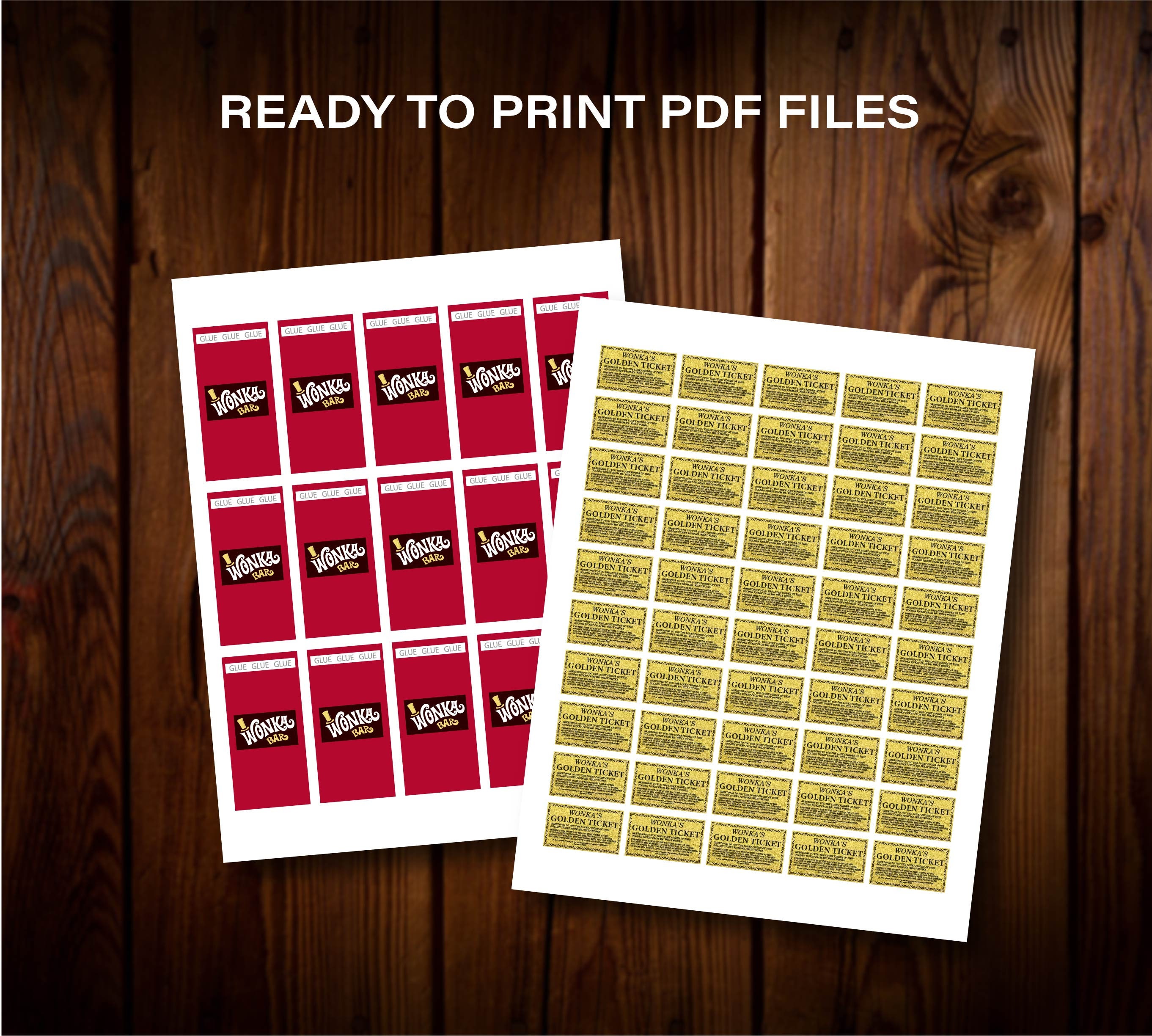 Editable Mini Chocolate Bar Wrapper & Golden Ticket - Etsy Australia